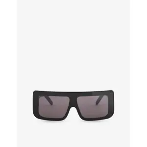 Rick Owens Documenta Sunglasses - Blk Temple Blk Lens