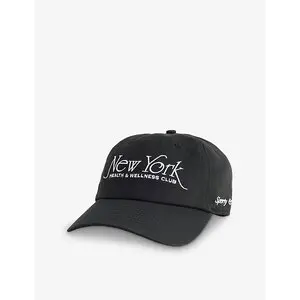 SPORTY & RICH Ny 94 Embroidered Cotton Baseball Cap - Faded Black