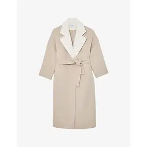 REISS Marcela Contrast-lapel Wool Coat