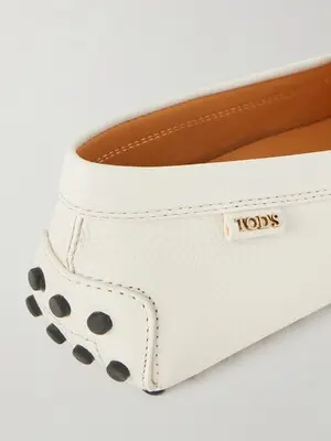 TOD'S Gommino Textured-leather Loafers