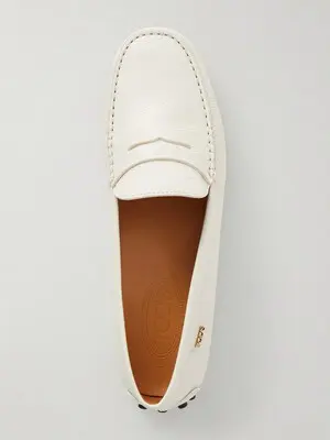 TOD'S Gommino Textured-leather Loafers