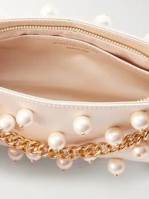 Stella McCartney Falabella Mini Embellished Satin Shoulder Bag