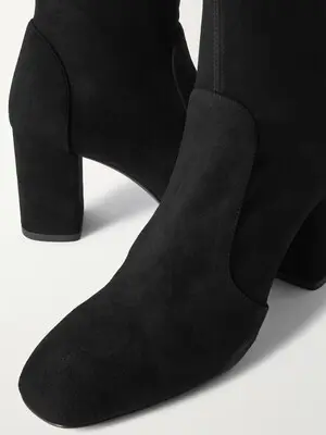 STUART WEITZMAN Lucie Suede Knee Boots - Black