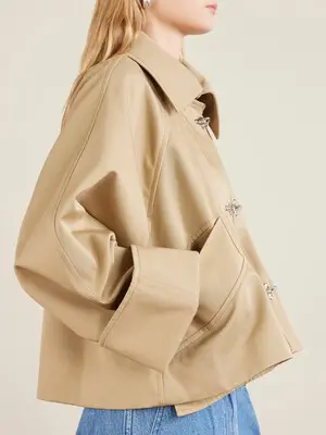 Patou Cotton Gabardine Cropped Jacket