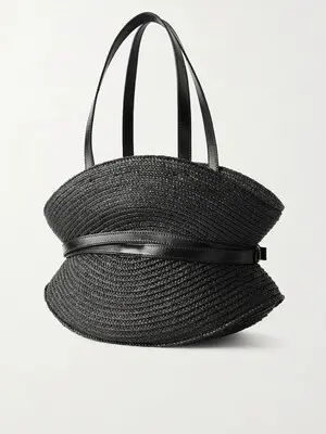Balmain Shuffle Medium Raffia Shoulder Bag