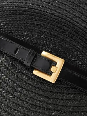 Balmain Shuffle Medium Raffia Shoulder Bag