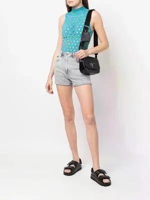 Philipp Plein Denim Short Shorts