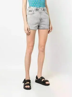 Philipp Plein Denim Short Shorts
