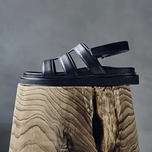 JIMMY CHOO Cove Box Calf Leather Sandal