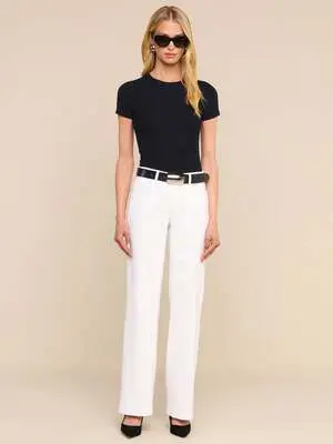L'Agence Joanne Wide-leg Jeans - Blanc