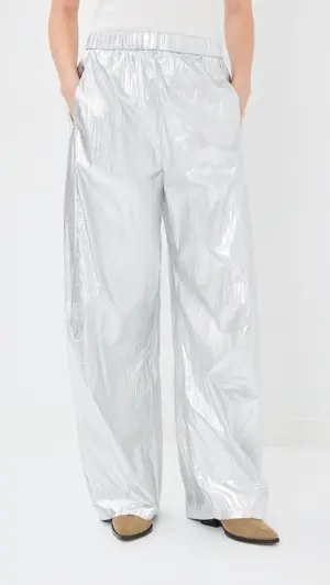Tibi Metallic Nylon Winslow Pants