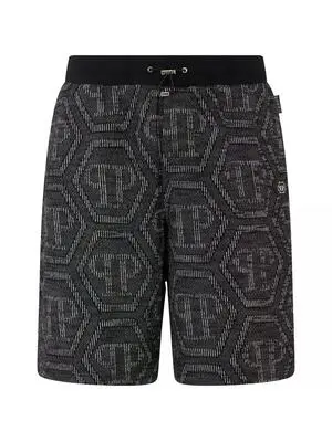 Philipp Plein Monogram Pattern Shorts