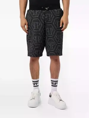 Philipp Plein Monogram Pattern Shorts