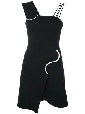 David Koma Asymmetric Wool Dress
