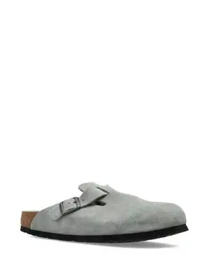 BIRKENSTOCK Boston Suede Mules - Grey