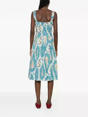 Etro Paisley Print Midi Dress
