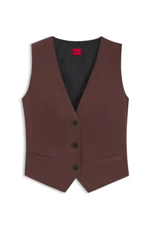 Hugo Regular-fit Waistcoat In Stretch Fabric