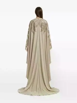 SAIID KOBEISY V-neck Cape-effect Gown