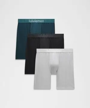 Lululemon Soft Stretch Active Boxer Brief 7 - Black/indochine Blue/silver Drop