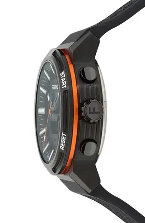 FERRAGAMO Sport Anadigit Strap Watch - Gunmetal/black