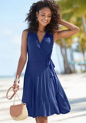 LASCANA Sleeveless Wrap Dress