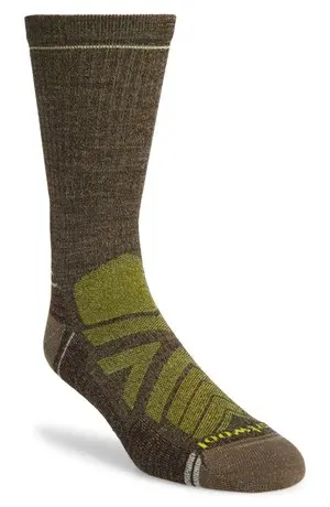 Smartwool Hike Light Cushion Crew Socks - Military Olive-fossil