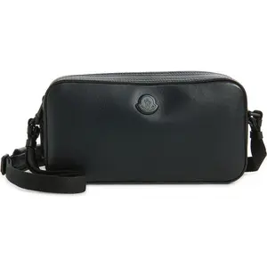 Moncler Carlo Leather Crossbody Bag - Black