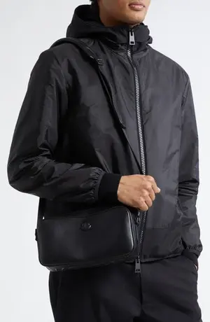 Moncler Carlo Leather Crossbody Bag