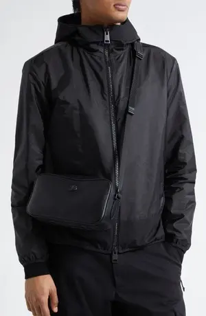 Moncler Carlo Leather Crossbody Bag