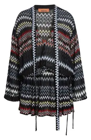 Missoni Long Sleeve Zigzag Knit Minidress