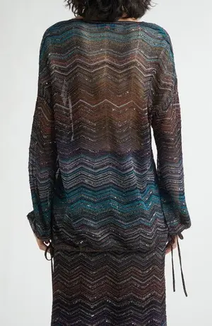 Missoni Zigzag Metallic Sequin Sweater