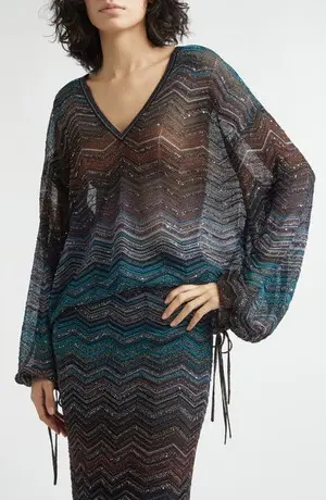 Missoni Zigzag Metallic Sequin Sweater