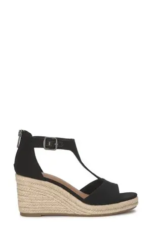 Lucky Brand Cyleste Platform Wedge Espadrille - Black