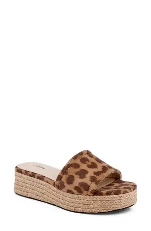 L'Agence Ramani Espadrille Platform Wedge Slide Sandal