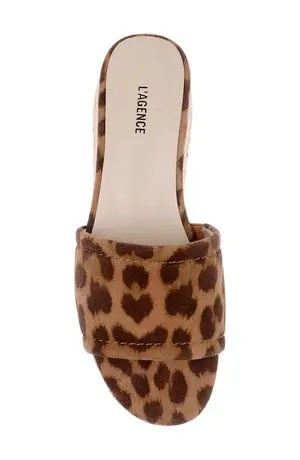 L'Agence Ramani Espadrille Platform Wedge Slide Sandal