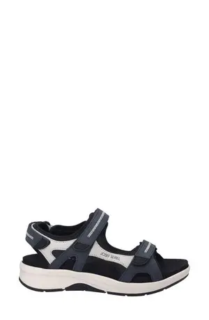 Josef Seibel Estelle 02 Platform Wedge Sandal - Dark Blue