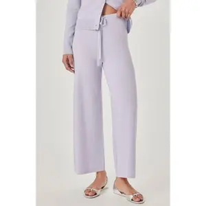 Splendid Christa Crop Sweater Pants - Lavender Purple