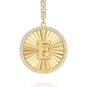 GABRIEL & CO. Diamond Initial Charm Pendant - Gold - E