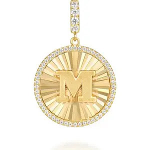GABRIEL & CO. Diamond Initial Charm Pendant - Gold - M