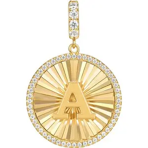 GABRIEL & CO. Diamond Initial Charm Pendant Gold