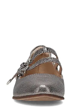 Frye Carson Mary Jane Flat - Gunmetal