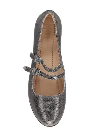 Frye Carson Mary Jane Flat - Gunmetal