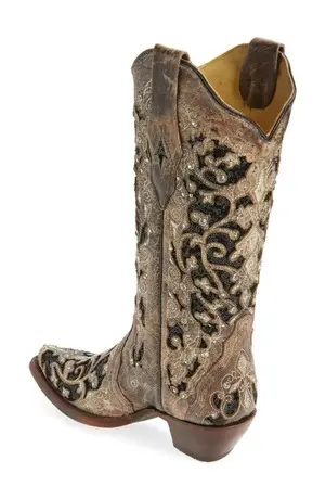 CORRAL Sequin Embellished Mid-calf Western Boots