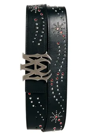 Amiri Studded Leather Belt - Black