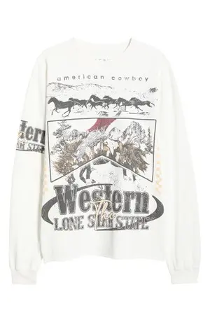 PACSUN Western Long Sleeve Graphic T-shirt