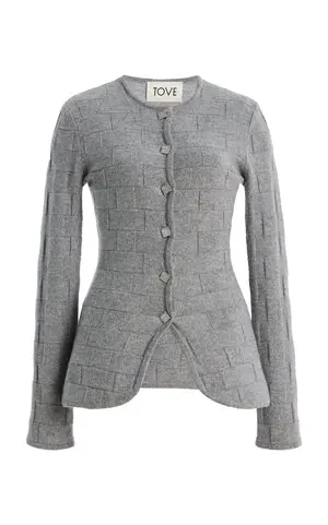 Tove Uma Knit Cashmere Jacket - Grey