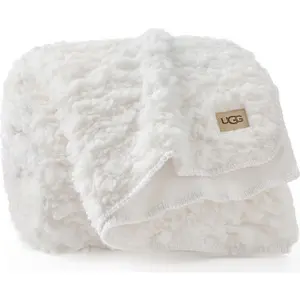 UGG Shira Fleece Throw Blanket - Snow
