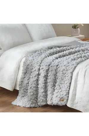 UGG Shira Fleece Throw Blanket - Stone