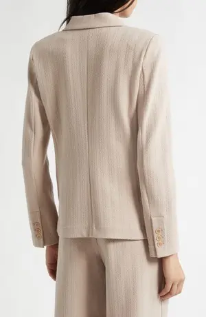Emporio Armani Chevron Stretch Cotton Blend Jersey Jacket