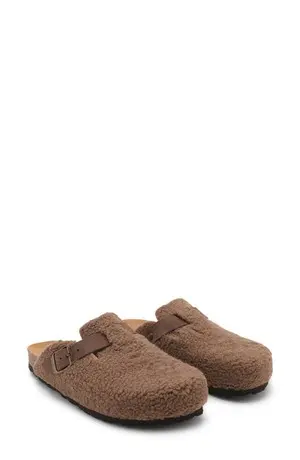Mango Faux Shearling Clogs